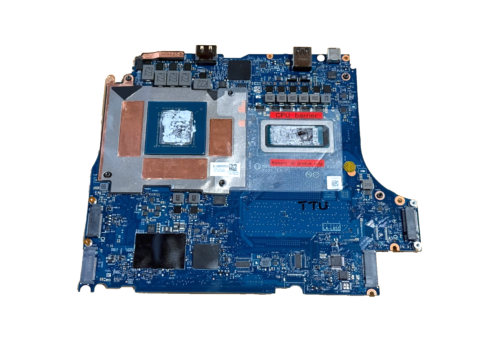 Dell Alienware M15 R7 i7-12700H CPU + RTX 3080 Ti Motherboard LA-L651P ...
