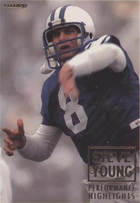 1993 Fleer - Steve Young Performance Highlights Steve Young #3 for sale ...