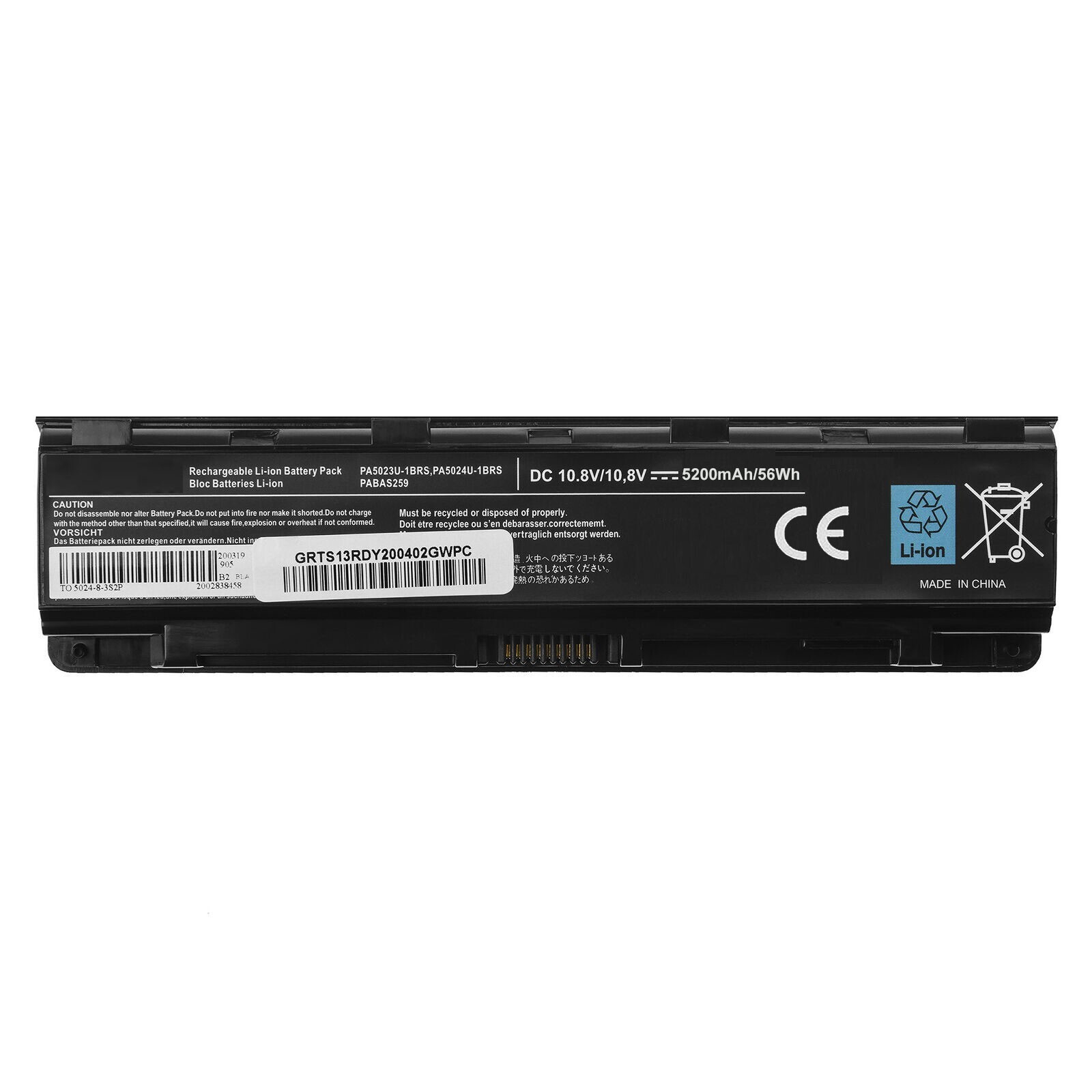 For toshiba satellite pro c855 c850 c850d l850 l830 laptop battery ...