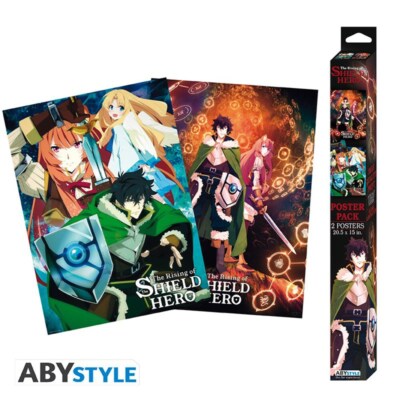 Abystyle (THE SHIELD HERO) Set 2 Chibi Poster: "Group & Duo" (52x38) Gb ...