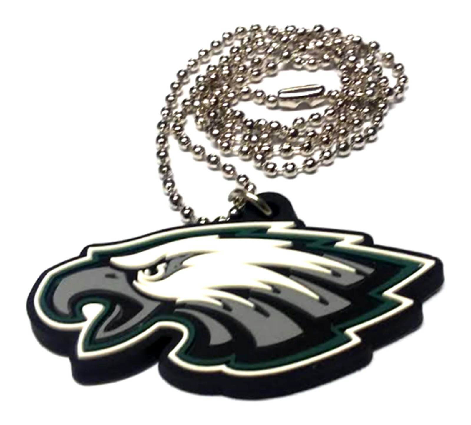 PHILADELPHIA EAGLES PENDANT 21" CHAIN LOGO SOFT PLASTIC NEW LICENSED ...