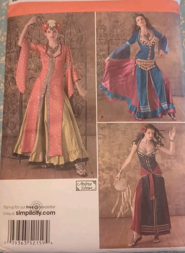 Simplicity 2159 Belly Dancer Coat Costume Size 6-12 UC/FF | eBay