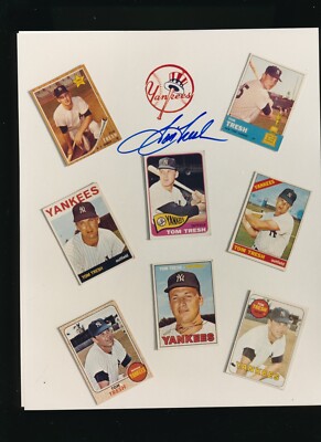 Tom Tresh 8 x 10 Color Promo New York Yankees Signed Autograph (FN71 ...