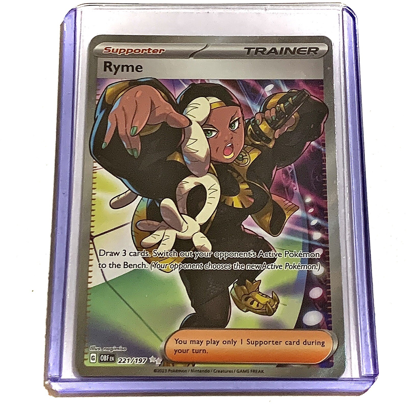 Ryme 221/197 Full Art Obsidian Flames Pokémon Card NM | eBay