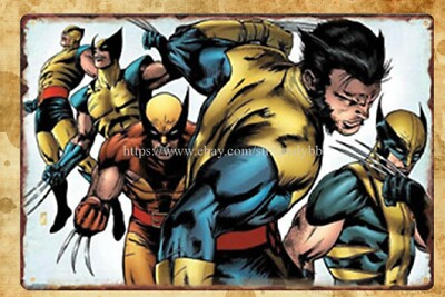 comics Wolverine metal tin sign home decor plaque | eBay