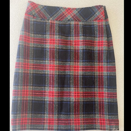 LL Bean Red and Blue Scottish Andover Tartan, Misses Size 4, Skirt | eBay