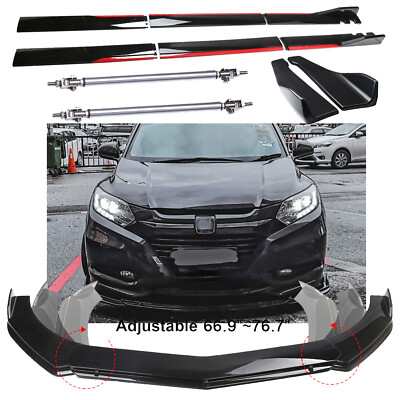 Front Lip Chin Bumper Side Skirt Rear Lip Strut Rod Body Kit For Honda ...