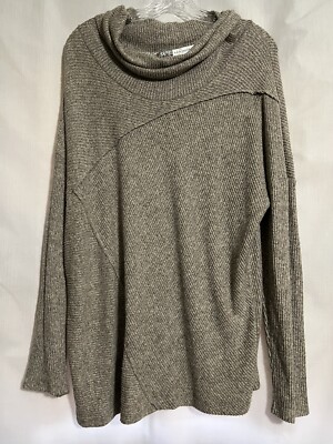 Retrology Womens Light Brown Cowl Neck Long Sleeve Sweater Size XL/TG ...