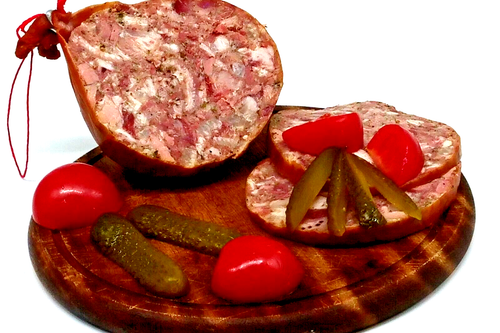 Thüringer Presskopf -Blase Presswurst Pressack herzhafte Spezialität ...