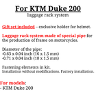 For KTM Duke 200 Luggage rack system KTM 200 Duke Side carriers for ...