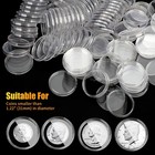 100X Coin Capsules Holder Storage Display Case 31mm Clear for US JFK ...