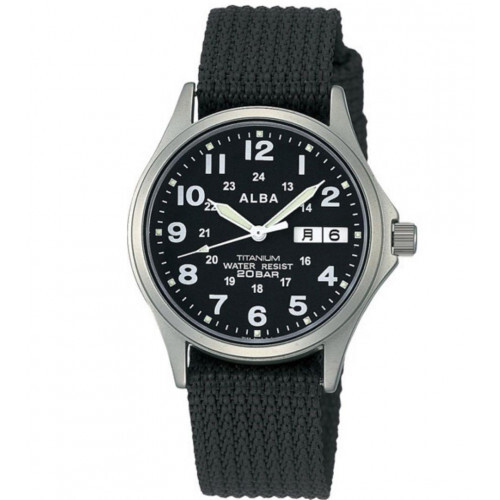 SEIKO ALBA 20 ATM water resistant Blackfield Gear Wrist watch Unused ...