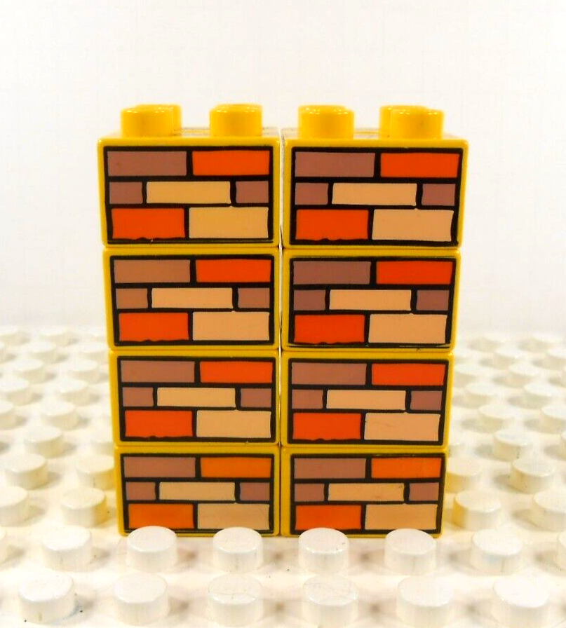 Lego Duplo Printed Bricks Bob the Builder Construction Bricks 2x2 (8) yellow | eBay