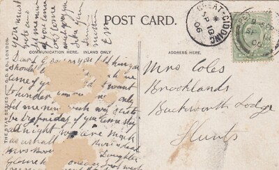 Postal History Great Gidding 1906 Cancel / Postmark on Postcard | eBay
