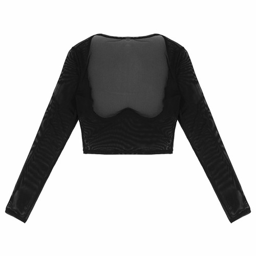 Sexy Damen Mesh durchsichtige Crop Tops Brustfreies BH Bauchfrei Top ...