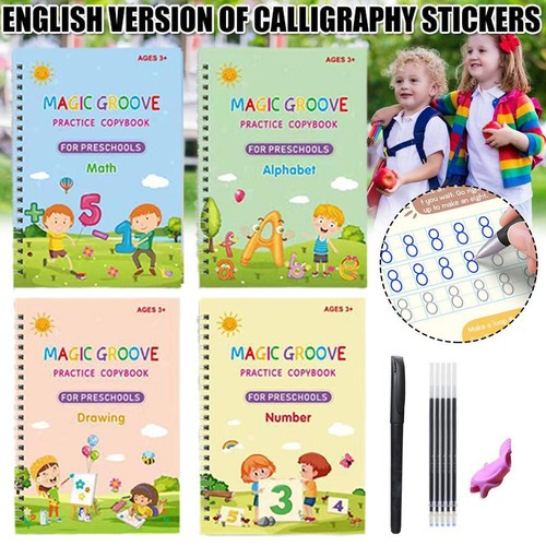 New Groovd Magic Copybook Grooved Children's Handwriting Book Practice ...
