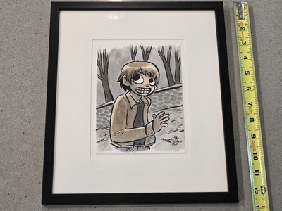 Scott Pilgrim 2004 Watercolor Bryan Lee O'Malley Original Art Floating ...
