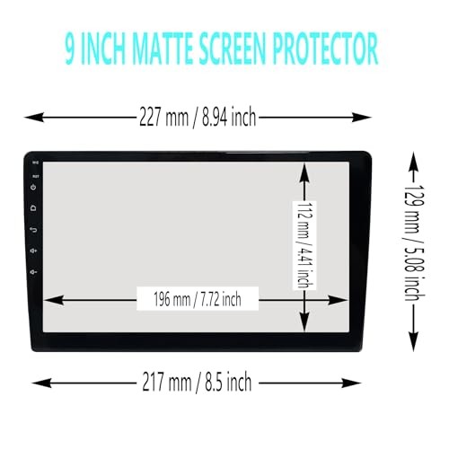 Anti Glare Matte Car Screen Protector Radio Screen Protector 9 Inch ...