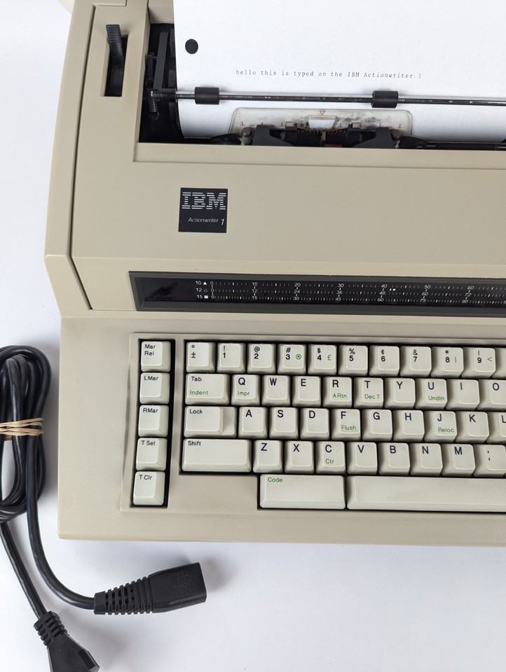 IBM Actionwriter 1 Vintage Electric Typewriter W/ Dustcover & Cartridge ...