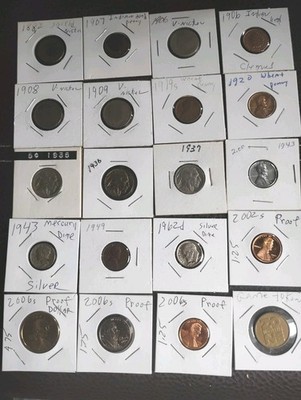 20 COINs STARTER SET🔥,Proof,Silver,Indian Head Cents,Buffalo,V-Nickels ...