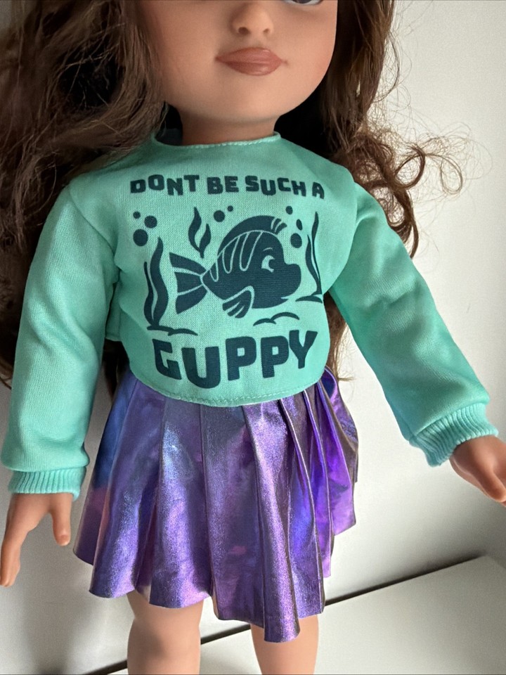 Disney ily 4EVER 18" Ariel Doll Little Mermaid Brunette Guppy Shirt ...