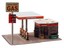 1:87 Train HO Scale "Gas Station & Fire Department" Model Building Kit ...