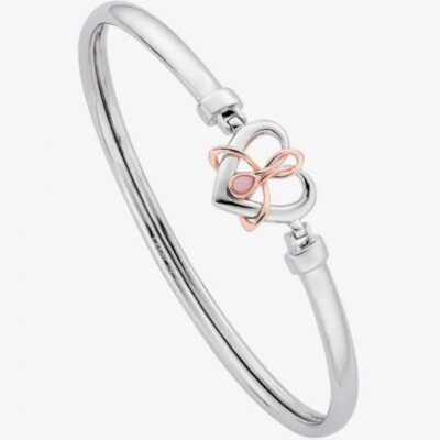 Clogau Ladies Silver and Welsh Gold Dwynwen Opal Bangle 3SDWB | eBay UK