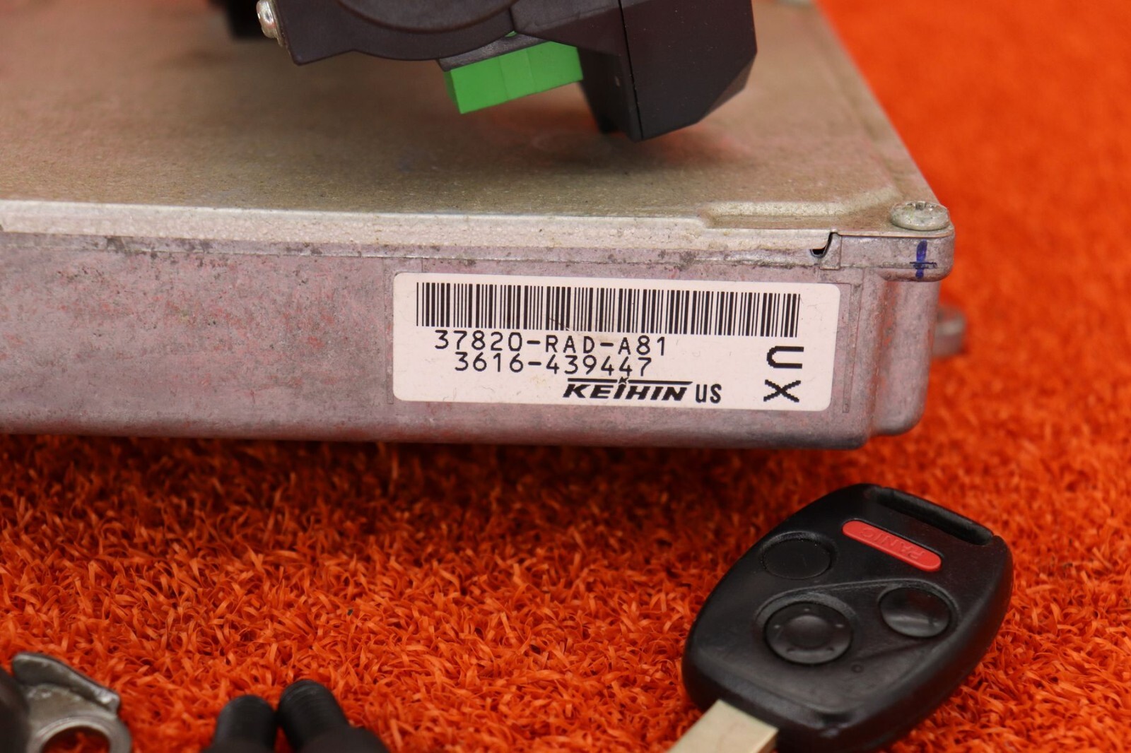 🍊 ECM ECU MODULE IGNITION SWITCH IMMOBILIZER KEY 2.4L AT HONDA ACCORD ...