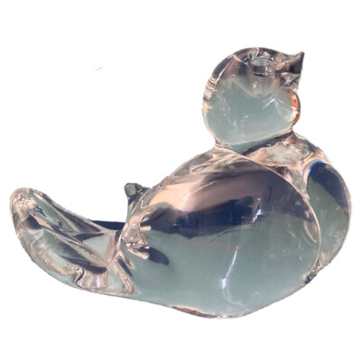 Vilca Atelier Italy Clear Crystal Glass Bird Figurine Paperweight ...