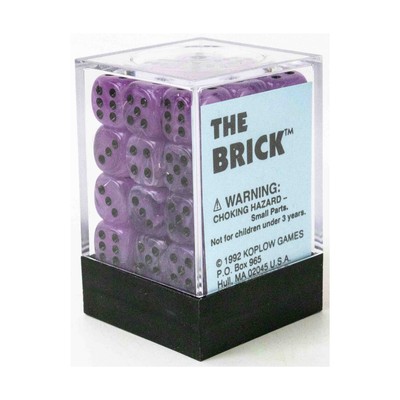 Koplow Opaque Dice Brick - d6 Swirl Ice Purple w/Black (36) NM | eBay