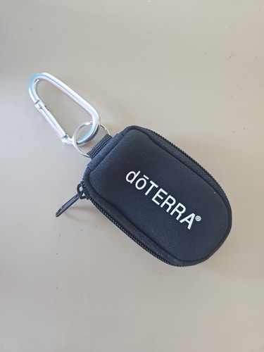 1 New DOTERRA Essential Oil Black Keychain Pouch Case 8 Vials ...