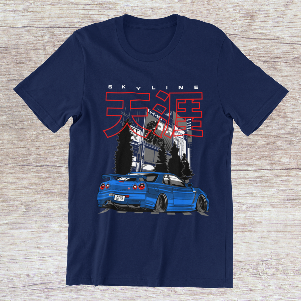 Nissan Nismo GT-R Skyline R34 T-Shirt JDM Super Car on a Ring Spun ...