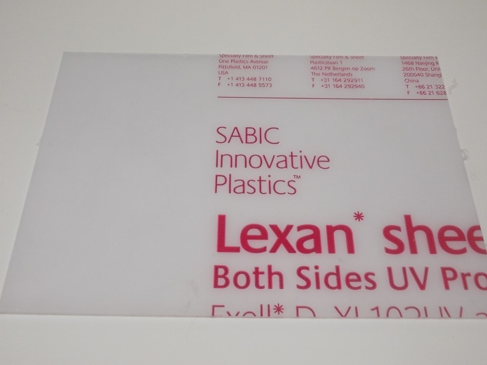 6 mm Lexan Polycarbonate sheet assorted sizes, vandal resistant glazing ...