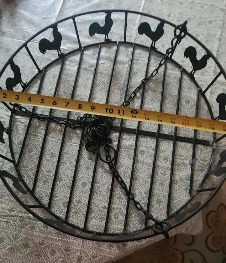 Rooster Pot Rack With Lighting