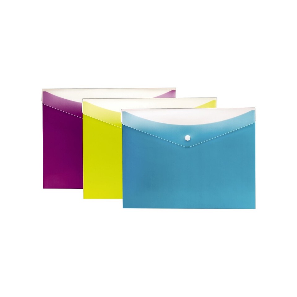 Pendaflex Dual-Pocket Snap Envelopes Letter Size Assorted Colors 95569 ...