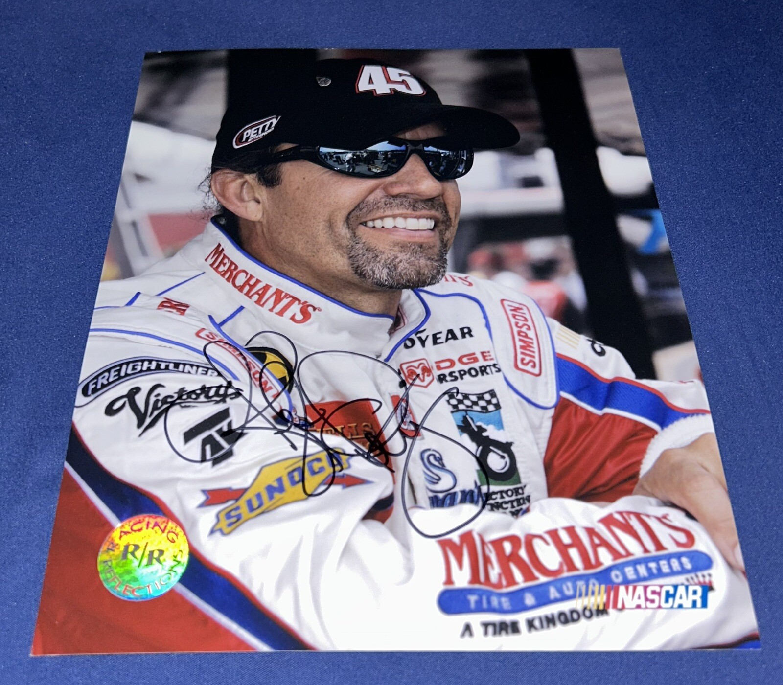 KYLE PETTY SIGNED 8X10 PHOTO NASCAR AUTO RACING #45 DODGE STOCK CAR ...