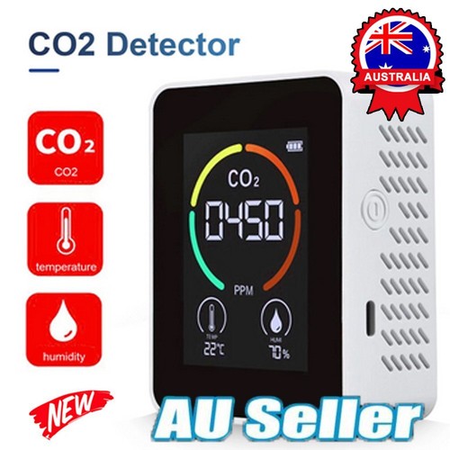 3-in-1 Carbon Dioxide Detector C02 Monitor Humidity Digital Air Quality ...