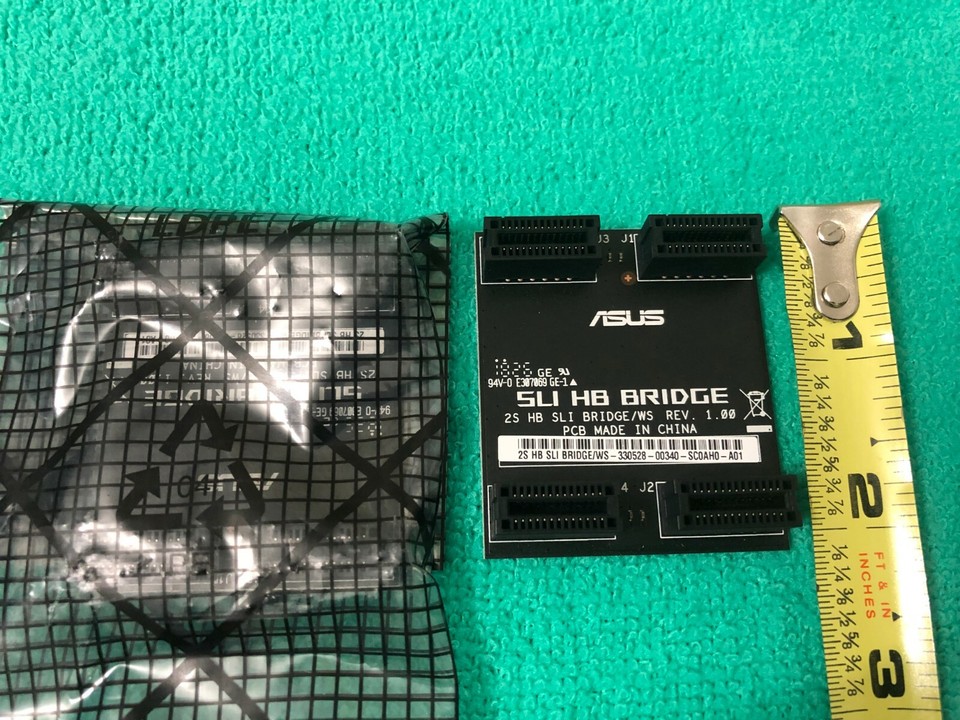 LOT 2 Pcs Asus 2 Ways SLI HB Bridge , LSI HD BRIDGE /WS 2S , ORIGINAL ...