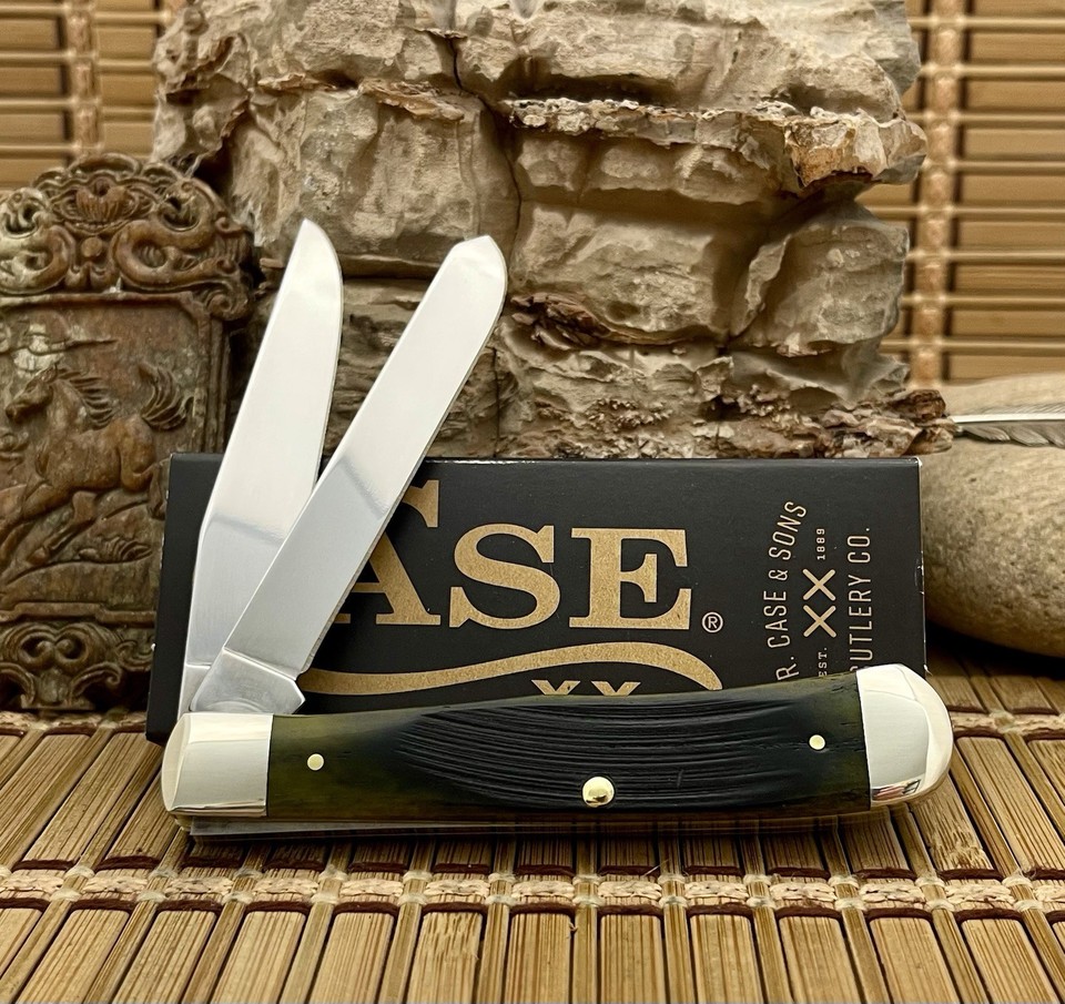 Case XX USA 2025 Sawcut Olive Green Bone 39230 Stainless Trapper Pocket Knife | eBay