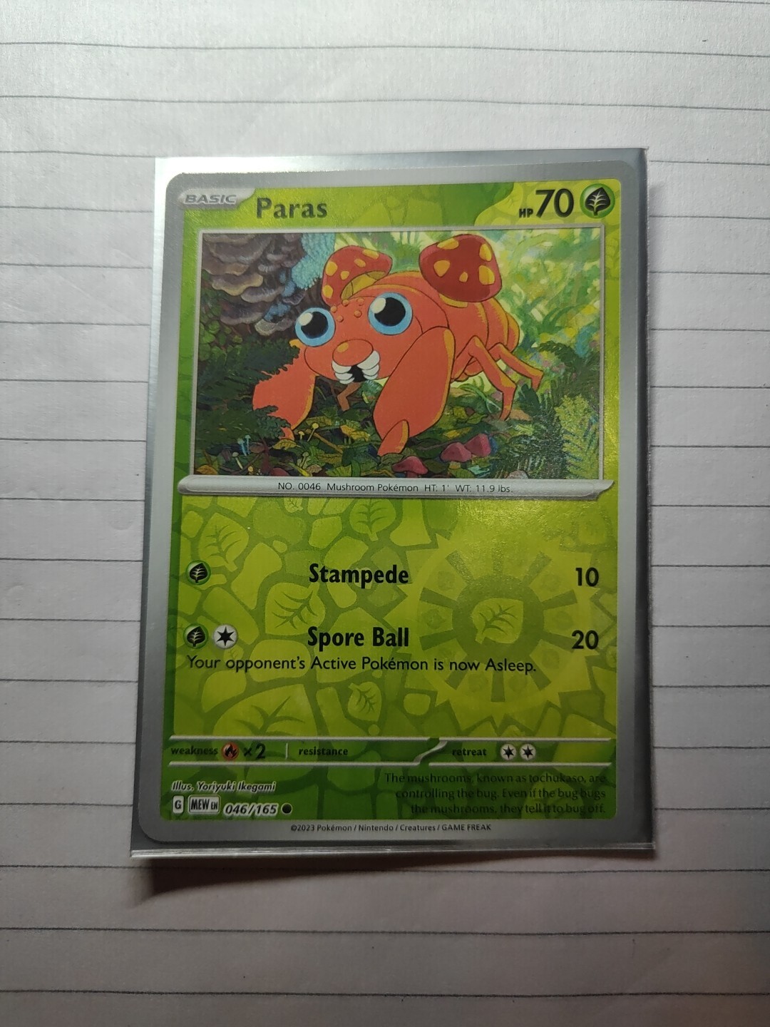 Pokémon TCG Paras Scarlet & Violet-151 046/165 Reverse Holo Common for ...
