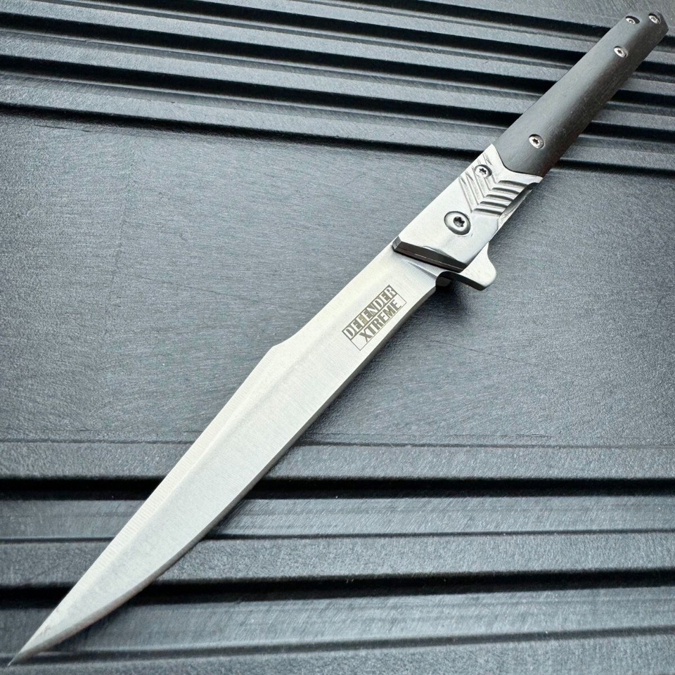 8" Defender Military Tactical Ball Bearing Folding Pocket Knife Blade w ...