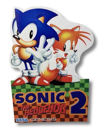 Sonic 2 Promo-like Standee Sega 18.5x27” Display Stand Game Genesis | eBay