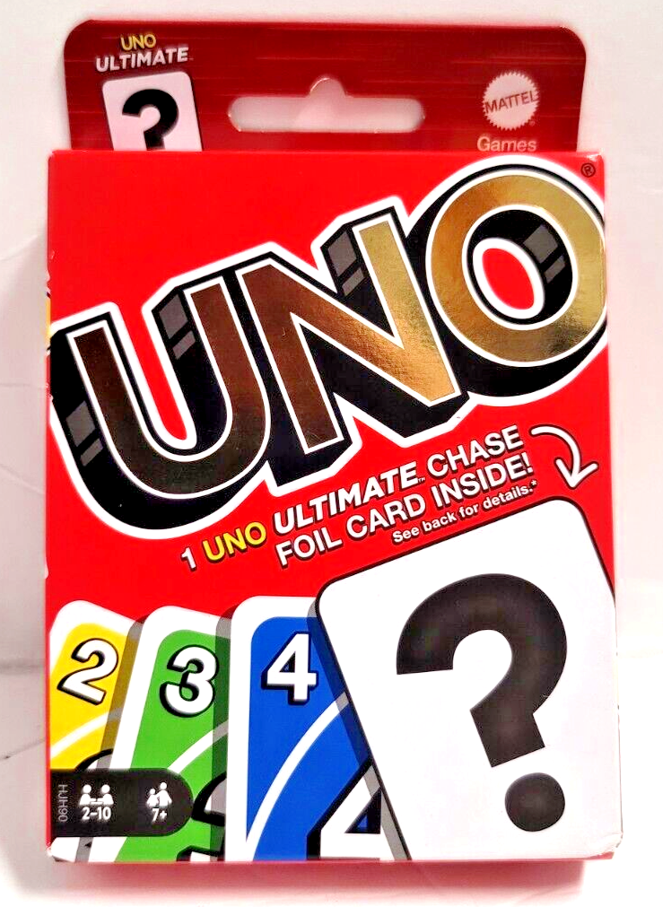 {NEW UNO Card Game with 3 customizable wild cards 1 UNO ULTIMATE CHASE ...