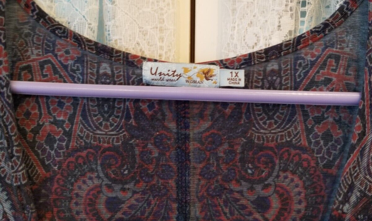 UNITY WORLD WEAR WOMAN *1X* PLUS SIZE SUBLIMATION TOP… - Gem