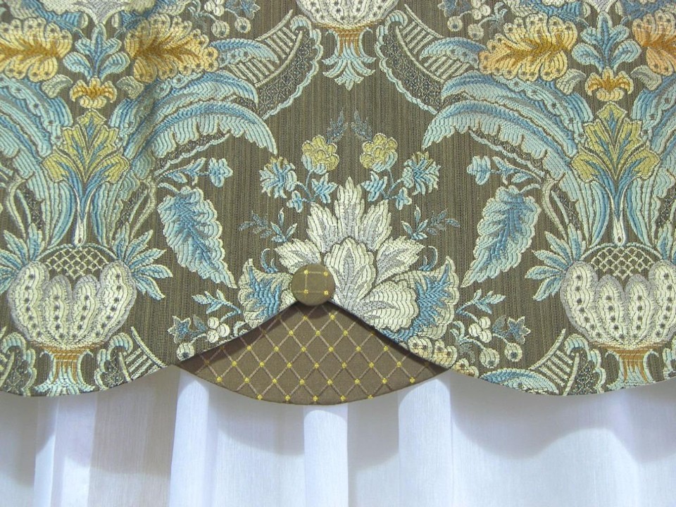 RLF HOME Margaret Petticoat Curtain Window Valance, 50-Inch by 15-Inch ...