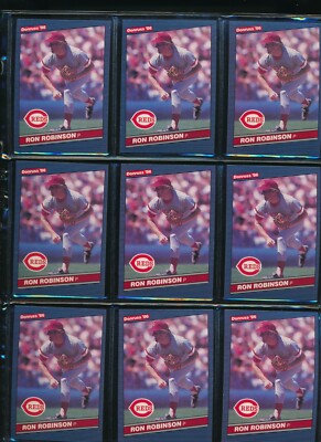 Lot (18) 1986 Donruss #121 Ron Robinson Cincinnati Reds Player Lot ...