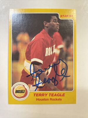 1984 NBA Star Basketball Terry Teagle Autographed Card #83 Houston ...