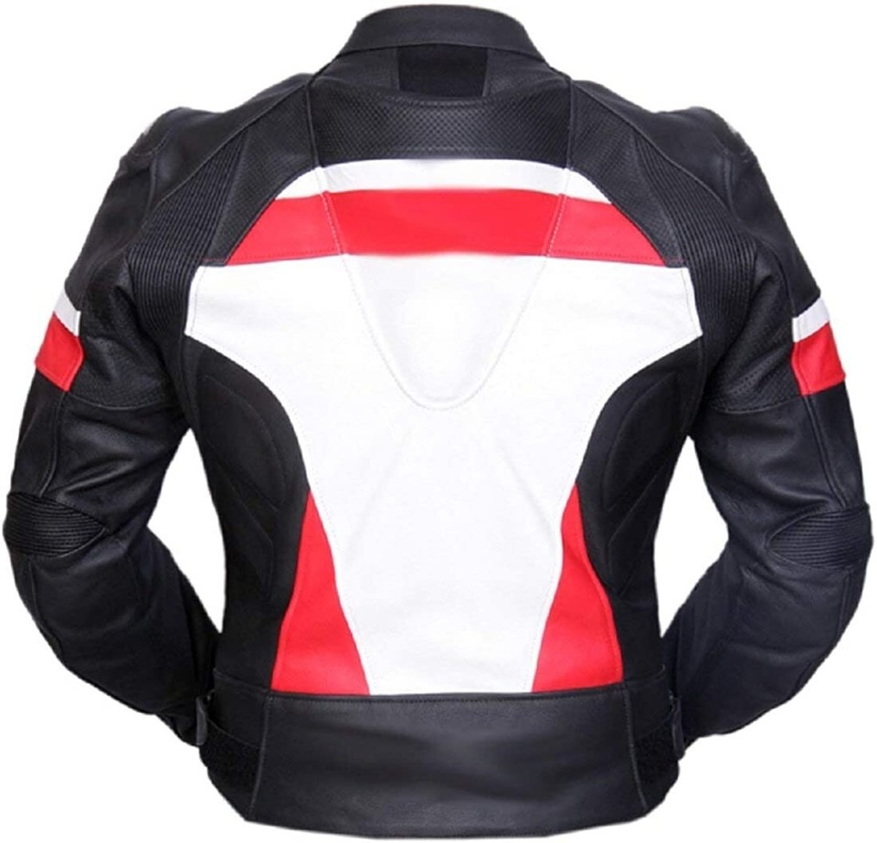 LEATHER Men Motorbike Genuine Jacket Iconic Motorcycle with CE Armor ...