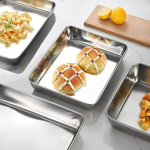 Deep Stainless Steel Baking Pan Non Stick Rack Oven Grilling Roasting ...