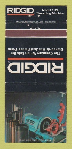 Matchbook Cover - Ridgid Threading Machine WEAR 30 Strike | eBay